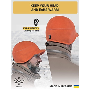 2SBR 2SABERS Fleece Winter Beanie with Visor - Men Women - Earflap Brim Skull Watch Cap Hat