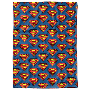 LOGOVISION Superman Lightweight Baby Blanket, 30"X40", Classic S Shield Logo Pattern Unisex for Infants Girls & Boys