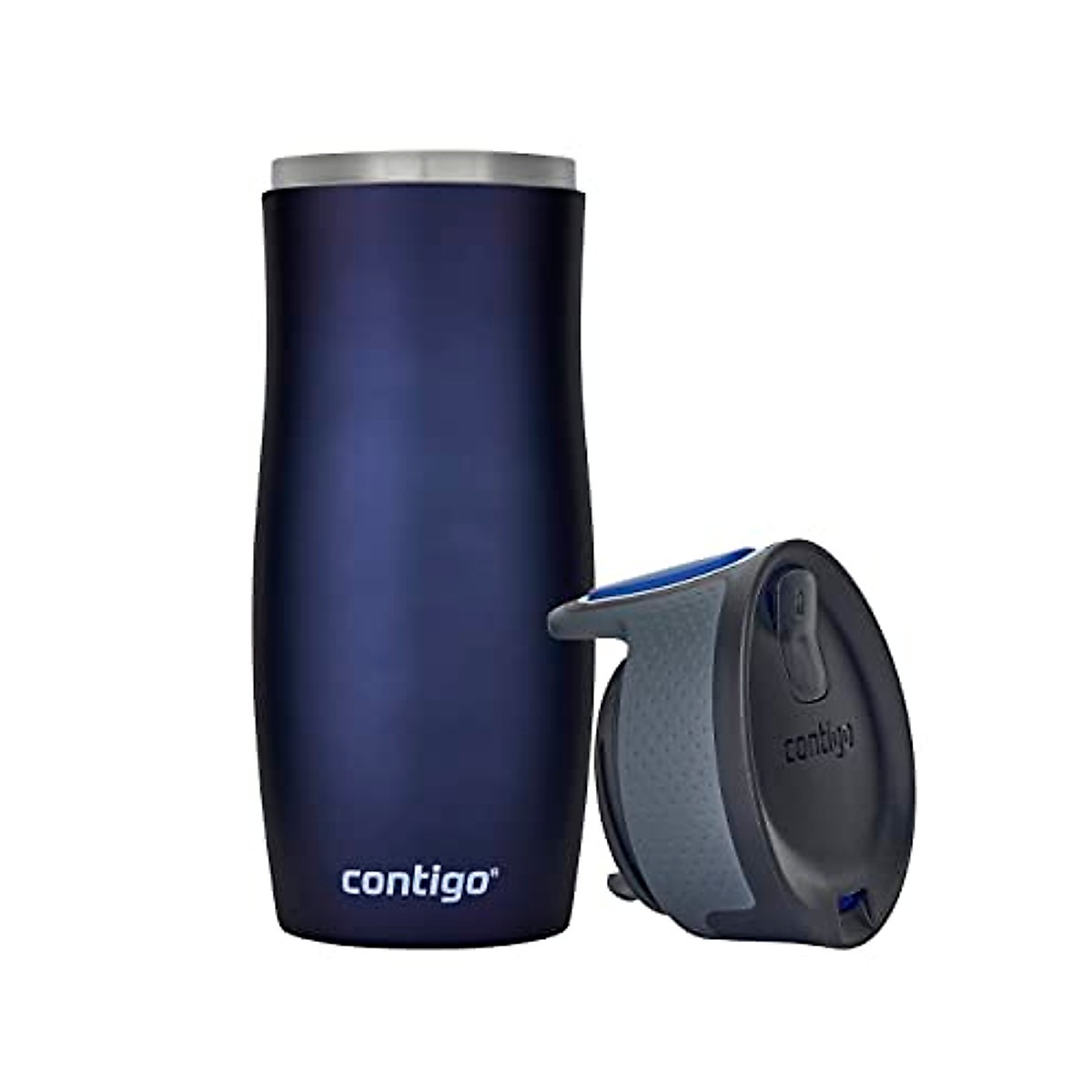Contigo West Loop Autoseal Travel Mug, Stainless Steel Thermal Mug, Vacuum Flask, Leakproof Tumbler, Coffee Mug with BPA Easy-Clean Lid, 470 ml, Monaco