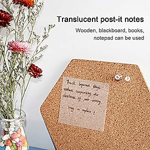 MultiBey Transparent Sticky Note Pads Memo 3 X 3 inches Square Styles Self Adhesive Removable N Times, Pack of 10 (Clear, 3 x 3)