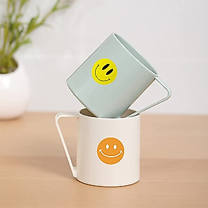 Agwut 2000 Pieces Happy Smile Stickers for Kids,Smile Face Circle Dots Stick Labels,Thank You Sticker, Reward Stickers Supplies for Teachers and Mothers (4 Rolls)