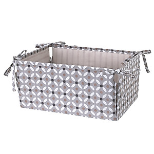 NoJo Play Day Pals Elephant/Bear/Lion/Zebra Animal 4 Piece Nursery Crib Bedding Set, Grey, Tan, Taupe, White