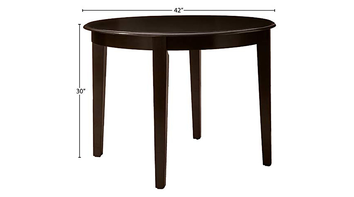 Boston Round Modern Dining Table - 42" Cappuccino Finish