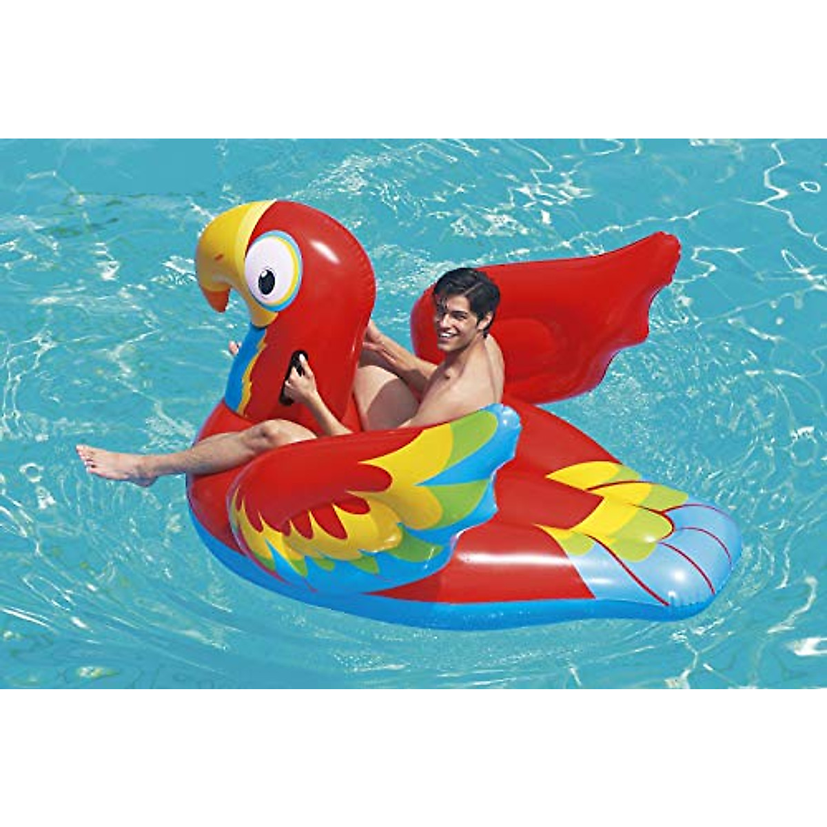 Bestway 41127 Peppy Parrot Ride-On Pool Inflatable, Red