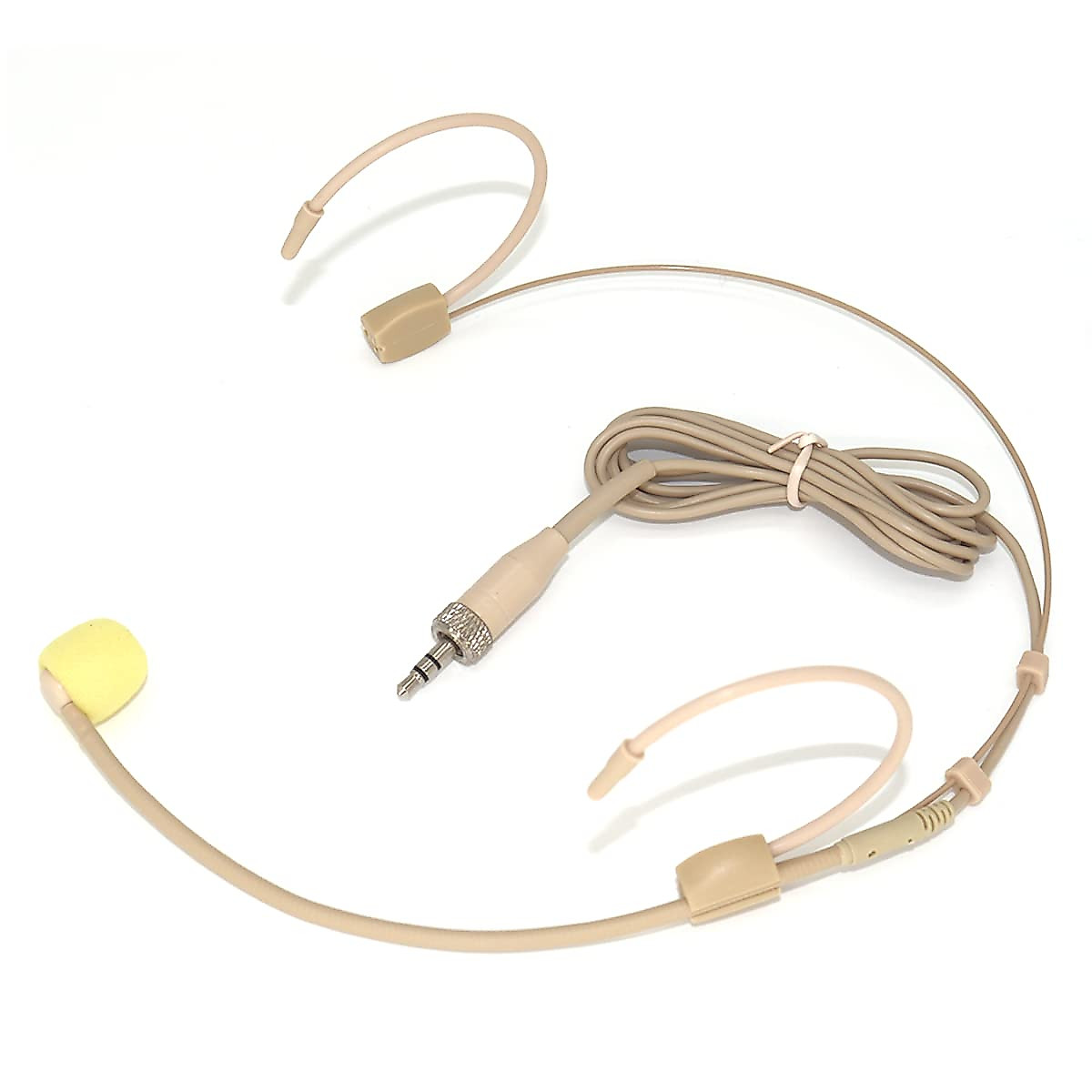 XGWTH Headset Microphone Double Over Ear Earset Headworn Mic Condenser Cardioid Compatible with Sennheiser Wireless System Bodypack Transmitter Mini 3.5mm Female Screw Plug