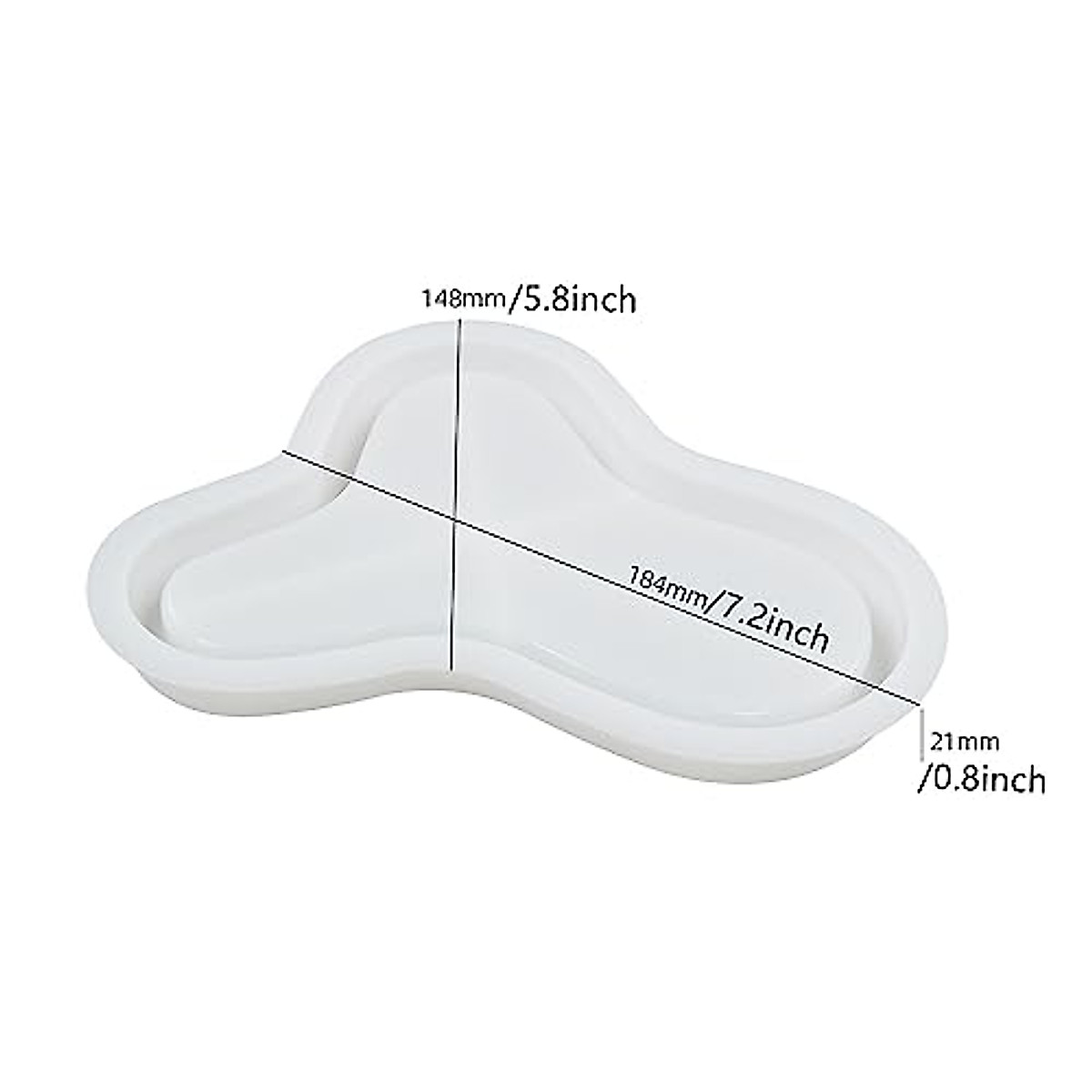 Yalulu DIY Tray Silicone Resin Mold, Irregular Jewelry Plate Dish Casting Mold, Large Resin Molds for DIY Jewelry Holder&Decorative Tray