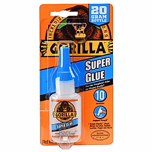 Gorilla Super Glue, 20 Gram, Clear, (Pack of 1)