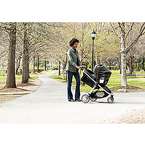 BRITAX B-Lively Travel System with B-Safe 35 Infant Car Seat | One Hand Fold, XL Storage, Ventilated Canopy, Easy to Maneuver, Raven (S05588500)
