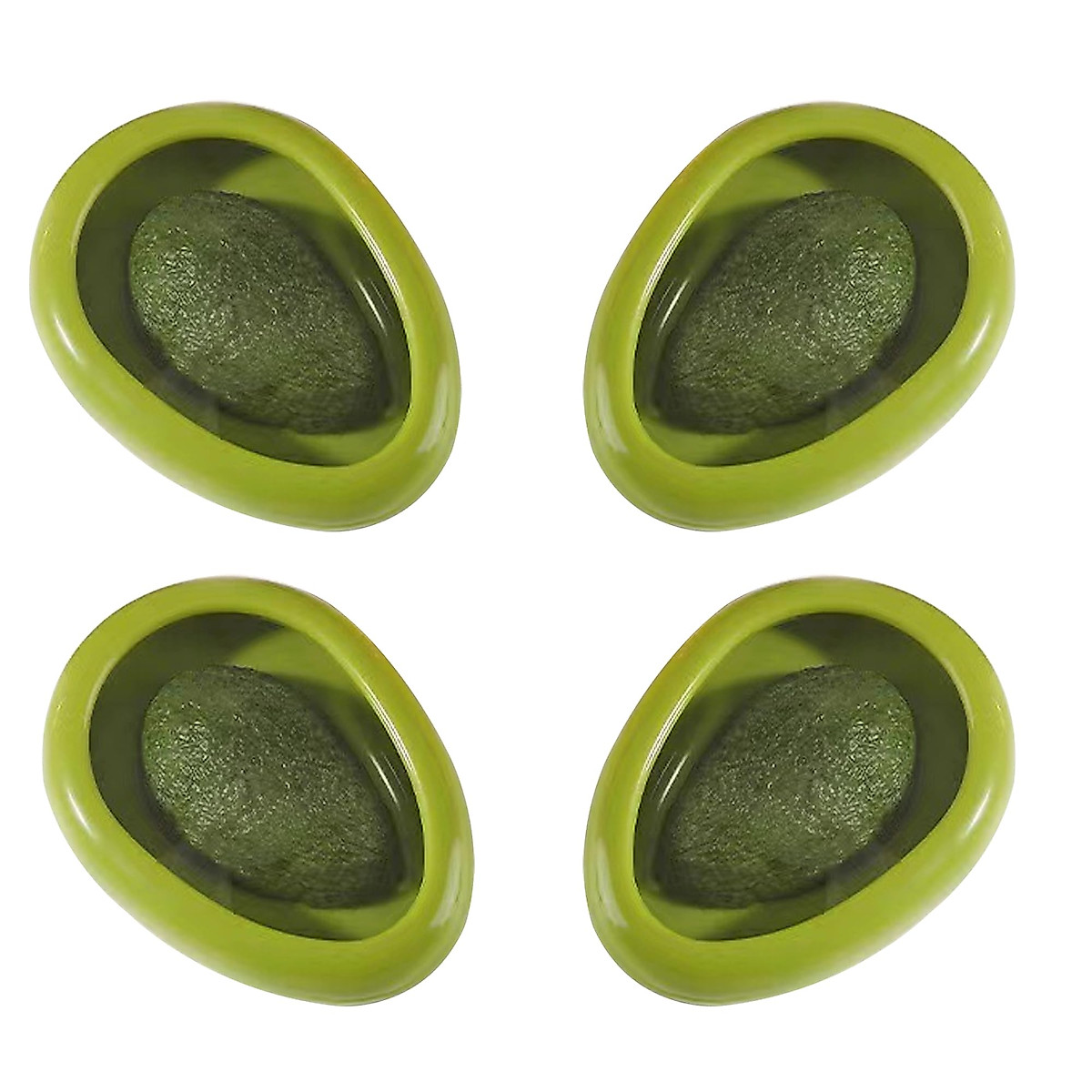 4Pcs Avocado Storage Containers,Flexible Bpa-Free Silicone & Reusable,Refrigerator Fruit And Vegetable Fresh Stretch Storage Pod, Makes Food Stays Fresh Longer,Ideal Avocado Keeper/Saver/Holder
