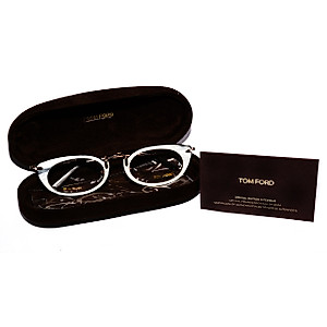 Tom Ford Oval Eyeglasses TF5257 028 Size: 50mm Ivory Buffalo Horn/Gold Plated 5257