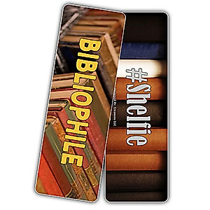 Creanoso Bookish Inspirational Fun Reading Bookmarks (12-Pack) – Inspiring Bookmarker Card Set – Book Reading Sayings for Men, Women, Adults, Bibliophiles, Bookworms, Book Lovers – Wall Decal Art