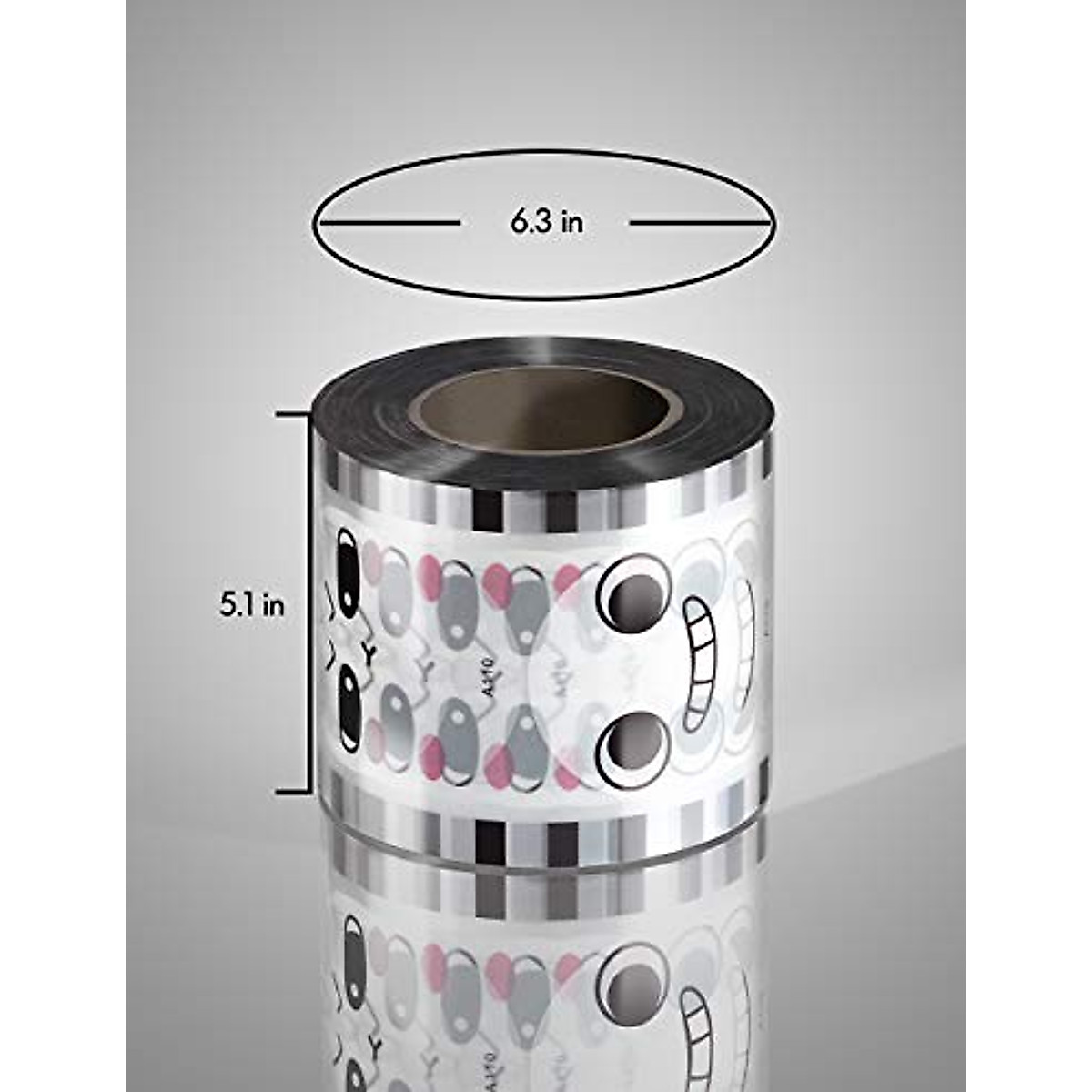 WantJoin Cup Sealing Film Tea Cup Sealing Film Boba Cup Sealer Film 90-105 mm 3000 Cups for PP Plastic and Paper Cups