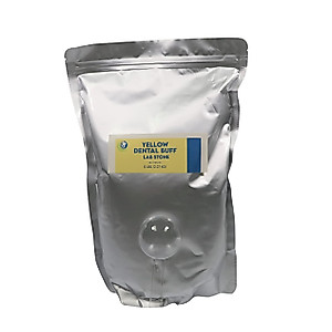 5 lb - Dental Yellow Buff Stone - Gypsum Type III - All Purpose Compound - Model Stones - Used in Dental Lab & Offices ** Includes Scoop **