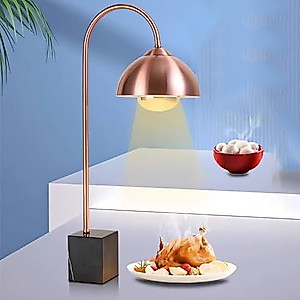 250w Catering Heat Lamp, Food Warmer Lamp, Food Heat Lamps, Marble Base, All-Round Insulation, for Restaurant Kitchen Food Service Buffet Home