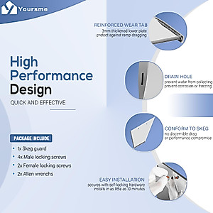 27031 Skeg Guard Skeg Protector Kit Marine-Grade Stainless Steel Replacement for Mercury Mercruiser Alpha I Generation II 1991-2023