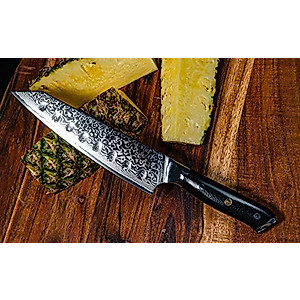 Oxford CHEF Kiritsuke Chef's Knife 8 Inch Damascus Japanese VG10 Super Steel 67 Layer High Carbon Stainless Steel