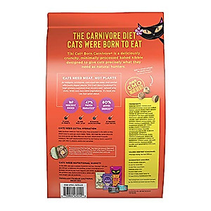 Tiki Cat Born Carnivore High Protein, Deboned Chicken & Egg, Grain-Free Baked Kibble to Maximize Nutrients, Dry Cat Food, 5.6 lbs. Bag