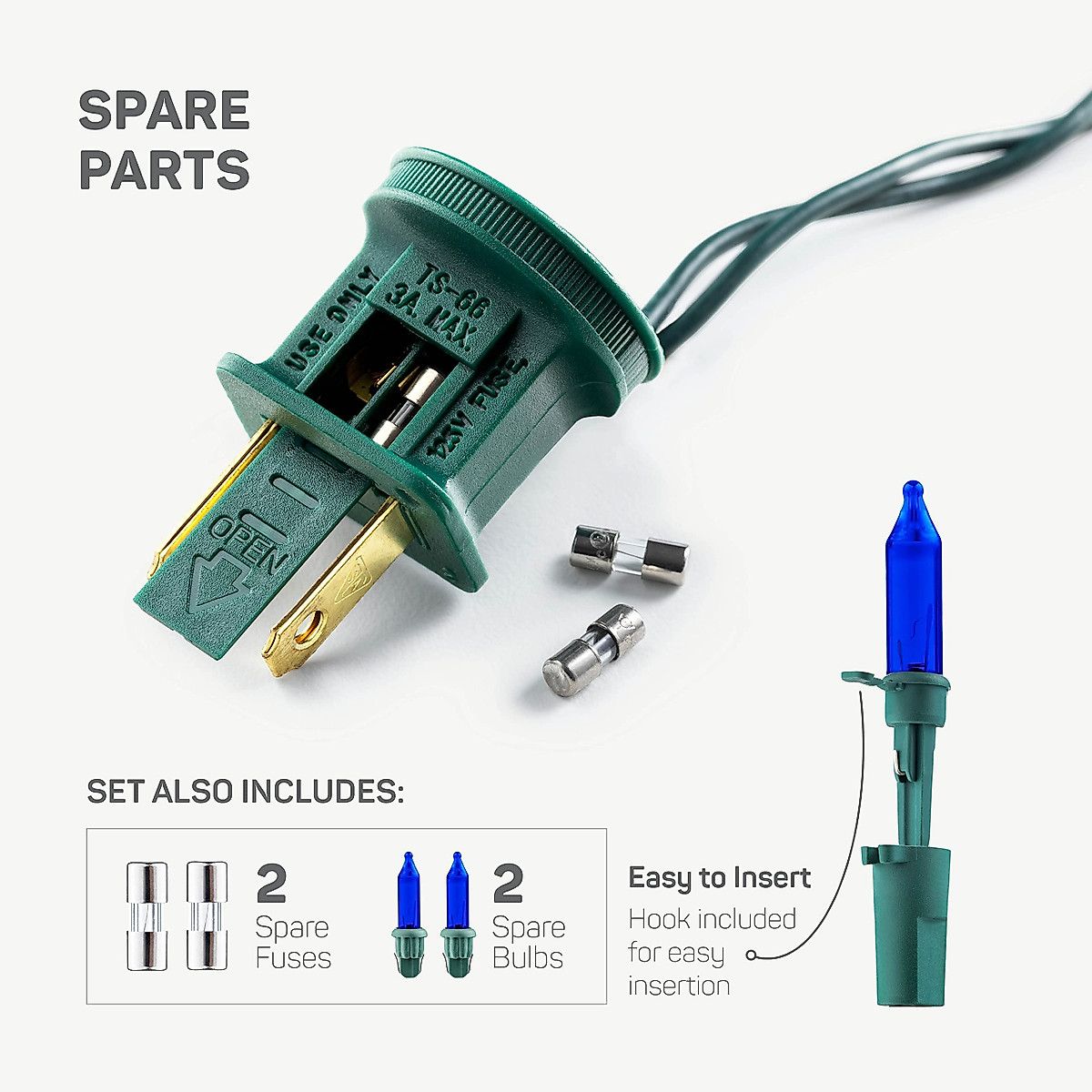 Christmas String Lights [100 Set] 25 Ft Blue Christmas String Lights, for Xmas Tree, Garland, Holiday, Party Décor –Mini Christmas Lights for Tree Weather-Resistant