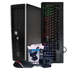 HP EliteDesk 8200 Small Desktop Computer (SFF) | Quad Core Intel i7 (3.40GHz) | 16GB DDR3 RAM | 120GB SSD Solid State + 500GB HDD| Windows 10 Home | RGB Mouse + Keyboard (Renewed)