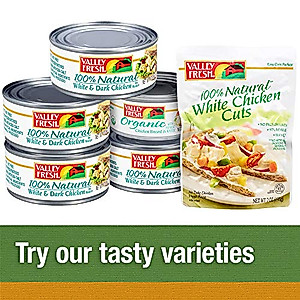 VALLEY FRESH, Chuck Chicken in Water, White & Dark, 10 Ounce (Pack of 12)