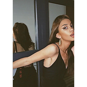 COPPERTIST.WU Rattlesnake Tail Earrings Huggie Hoop Dangle Rattle Earrings Brass Shakeable Jewelry Gift for Women Men