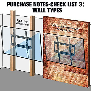 Mounting Dream Tilting TV Mounts for Most 26-55 Inch LED, LCD TVs up to VESA 400 x 400mm and 88 LBS Loading Capacity, TV Wall Mount with Unique Strap Design for Easily Lock and Release MD2268-MK