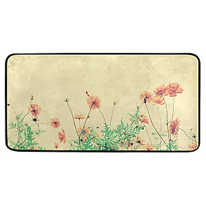 beeplus Flowers Kitchen Rugs Non-Slip Kitchen Mat for Floor, Cushioned Comfort Standing Mat Memory Foam Rug for Kitchen Decor & Accessories 39 x 20 inch