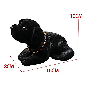 PETSOLA Cute Bobble Head Dog Nodding Dog Rocking Head Toy Figurine Model Shaking Head Dog Puppy Ornaments for Auto Dashboard Cake Vehicle Decor, 16cmx8cmx10cm