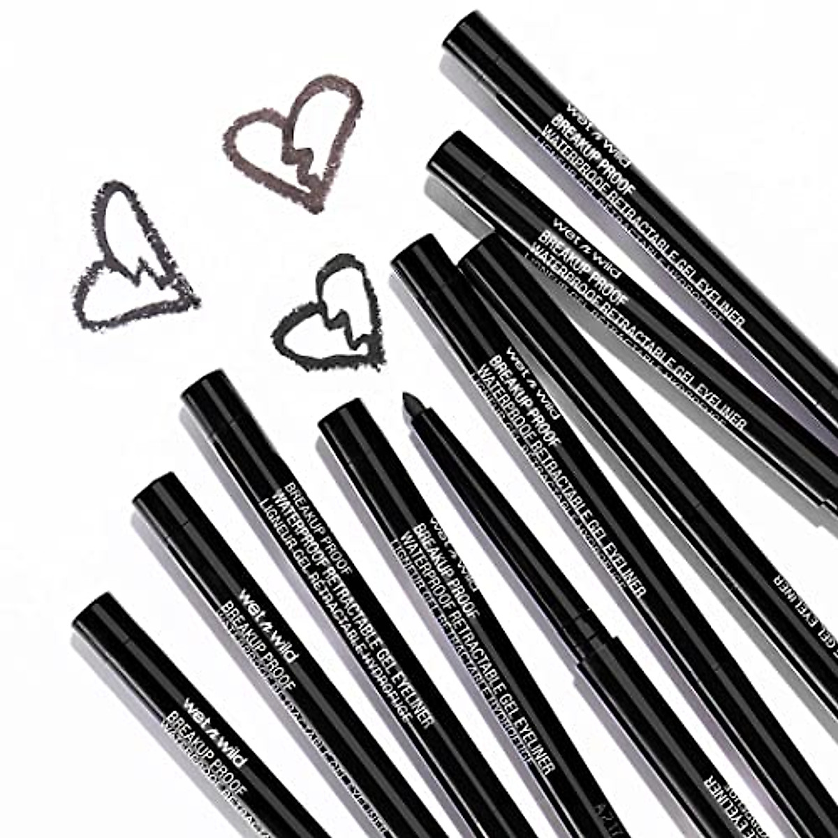Wet n Wild Mega Last Breakup-Proof Liquid Waterproof Eyeliner Black, Brush Tip Pen, Quick Drying, Smudge Resistant, Long Lasting 16 Hour Wear, Precision Brush Applicator, Ultra Fine