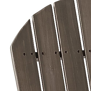 Christopher Knight Home Great Deal Furniture Milan Outdoor Rustic Acacia Wood Folding Adirondack Chair, Gray