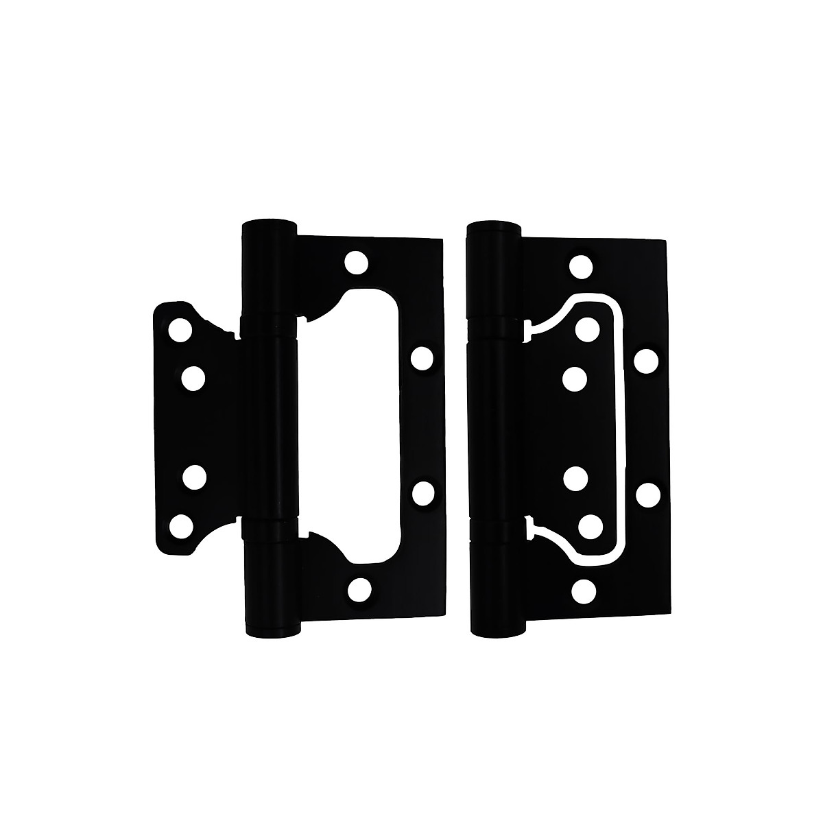 Non-Mortise Door Hinges,TTZEZE SUS304 Door Hinges,Mute Smooth Interior Door Hinges,Brushed Gatehouse Door Hinges,Black, Thickness:3mm/0.12'' - 6 Pack