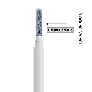 ToneGod Earbuds Cleaning Pen Fits for Airpods Pro 1 2 3 Multi Cleaner Kit Soft Brush for Bluetooth Earphones Case Compact Portable Multifunctional Cleaning Kit (White)