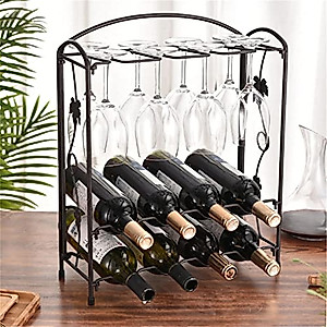 DOUBA Wine Cabinet Display Rack Metal Wine Bottle Rack Bracket Wine Bottle Storage Wine Cabinet Wine Rack Wine Utensils