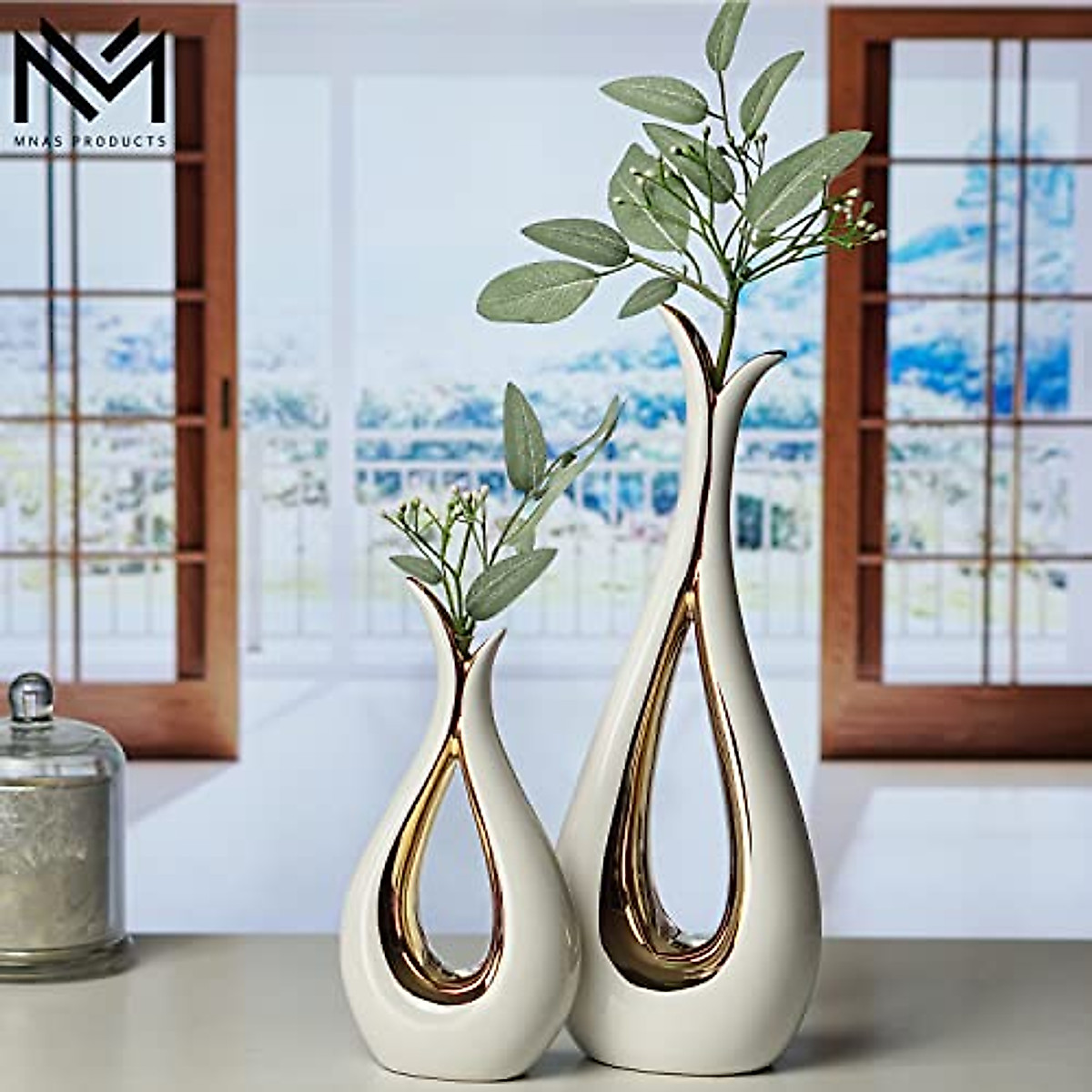 Elegant White Ceramic Vases - Modern Nordic Home Decor Set