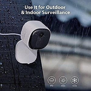 winees 4MP Security Camera Outdoor, 2K WiFi Surveillance Camera, Video Home Camera, 2-Way Talk, Night Vision, Siren Alarm, Human/Pet/Sound Detection, 7/24 SD&Cloud Storage, Compatible with Alexa, M3