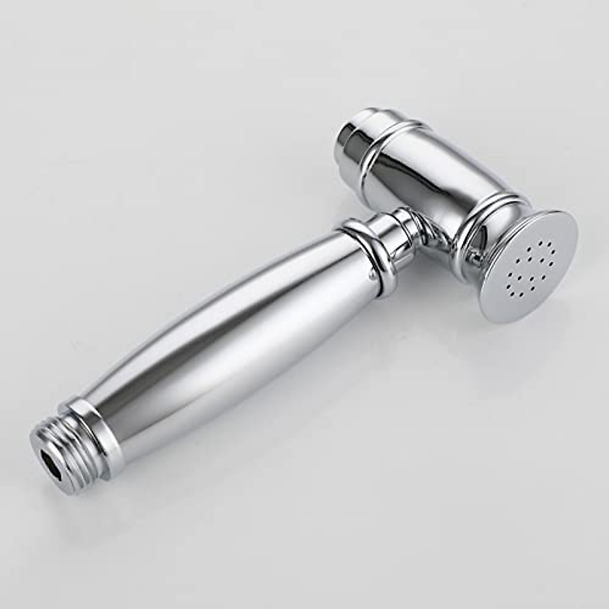 MINJING Wall Mounted Bidet Sprayer Kit for Toilet Chrome Button Hand Held Sprayer Toilet Faucet Attachment for Pet Bath/Personal Hygiene,Spring Hose