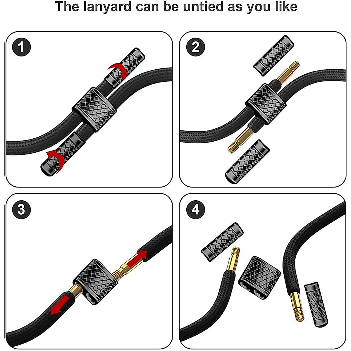 CAROKI Crossbody Case for iPhone 14 Pro Max, Crossbody Phone Cover with Adjustable Nylon Neck Strap Clear Transparent Phone Case for iPhone 14 Pro Max-Black