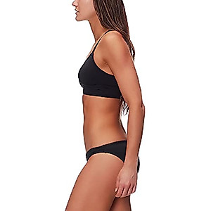 TYR Women's Standard Durafast One Classic Bikini Swimsuit Bottom, Black, Medium