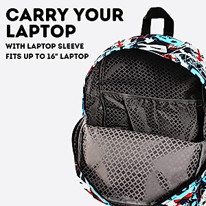 J World New York Oz School Backpack for Girls Boys. Cute Kids Bookbag, Graffiti, One Size