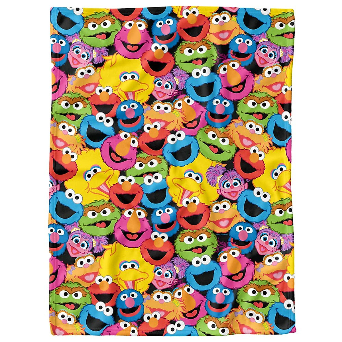 LOGOVISION Sesame Street Lightweight Baby Blanket, 30"X40", Character Head Collage Unisex for Infants Girls & Boys
