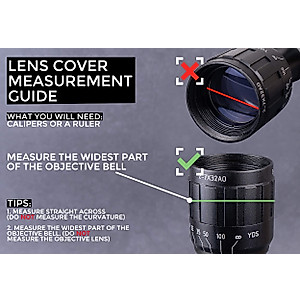 Monstrum 1-4x20 Rifle Scope with Rangefinder Reticle and Medium Profile Scope Rings | Monstrum Flip Up Lens Cover Set | Bundle