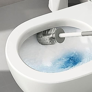 Toilet Bowl Brush Floor Wall Mounted Toilet Brush Plastic Floor Toilet Cleaner Brush Bathroom Toilet Brush with Stand