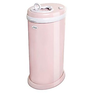 Ubbi Steel Odor Locking, No Special Bag Required, Money Saving, Modern Design, Registry Must-Have Diaper Pail, Blush Pink