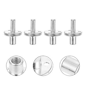 VILLCASE 5 Sets Bed Three Hole Nut Sofa Feet Nut Docking Kit Bed Column Screw Nut Lock Connector for Bed Column Furniture Parts Bed Column Screws Kit Bedpost Connect Screw Kit Iron Splint