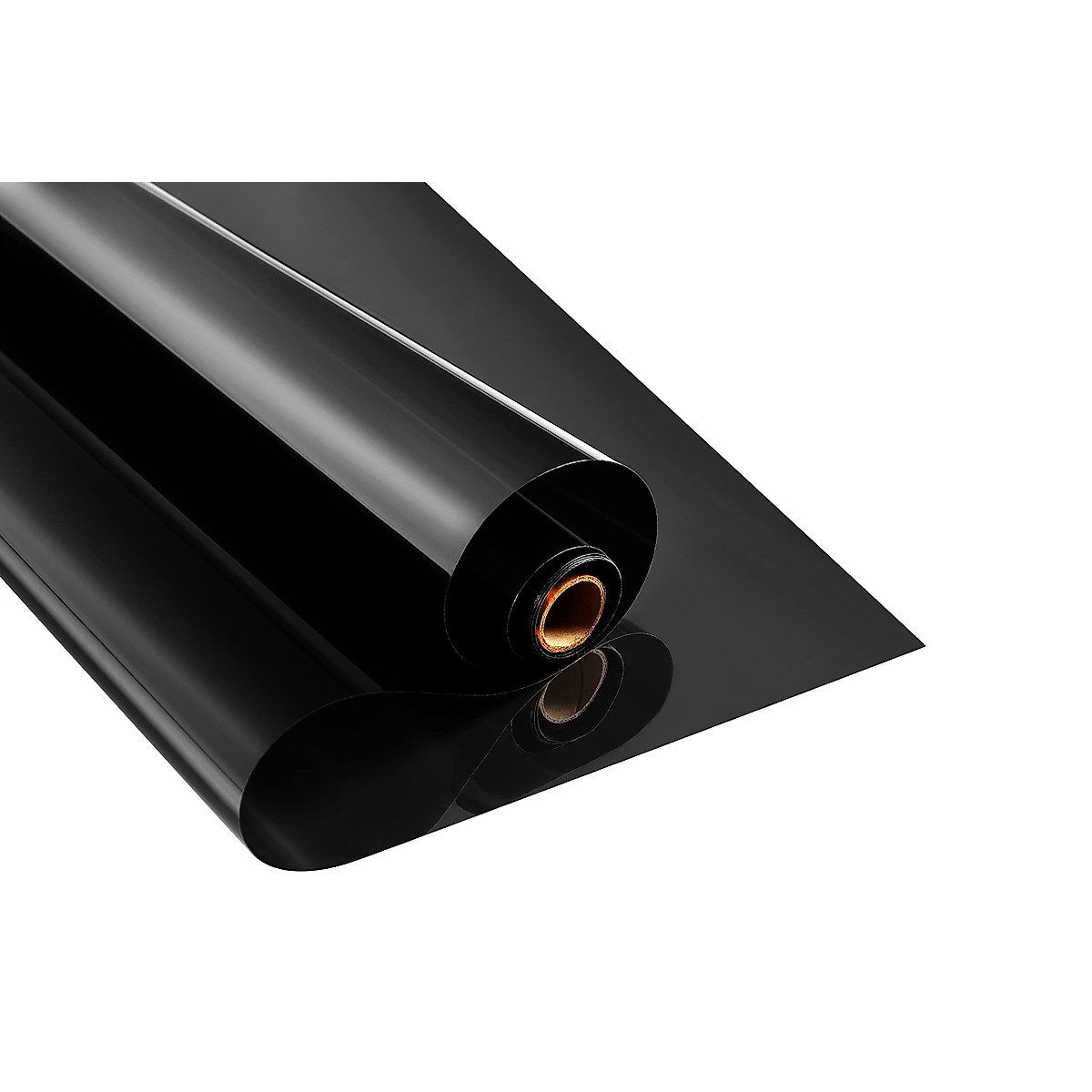 Heat control window film, window tint sun blocking blackout and UV protection, one-way privacy mirror reflective film,explosion-proof Premium PET material Cosmic Black, 17.5 Inch x 6.5 Feet