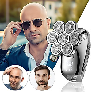 Silver Electric Head Razor for Bald Men - Bald Head Shavers