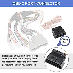 RED WOLF T-Harness Wiring Adapter OBD2 Plug Connector for Select 2008-2018 Jeep Wrangler Chrysler Dodge Ram Aftermarket Radio Stereo Replacement Interface Compatible with Maestro ADS-MRR Module