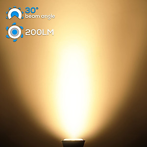 TORCHSTAR LED MR11 Bulbs, 25W Halogen Equivalent, 3W 2700K Soft White, Non-Dimmable, Outdoor Landscape Lighting Bulb, GU4 Base Spotlights, AC/DC 12V Low Voltage Recessed Track lights, Pack of 2