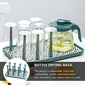 Veemoon Dishes Drying Rack Cup Drain Tray Mug Drainboard: Glass Drying Tray Mug Drain Board Wine Glasses Holder Drainer Shelf for Home Living Room Kitchen Multifunctional Shelf Glass Coffee Cup