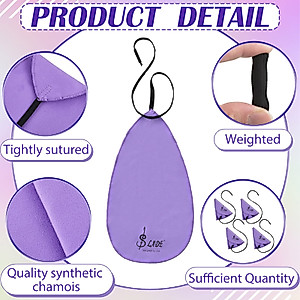 4 Pcs Clarinet Swab Cloth Clarinet Cleaner Clarinet Cleaning Cloth Swab for Inside Tube Suitable Clarinet Piccolo Flute Sax Saxophone (Purple)